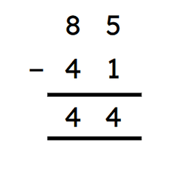 Subtract from a 2-digit number using column subtraction with regrouping ...