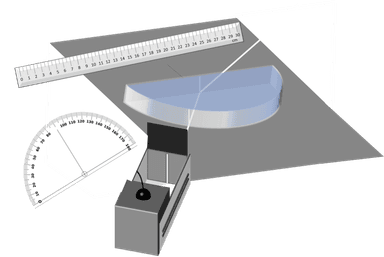 Refraction through a semicircular block Higher AQA KS4 | Y11 Physics ...