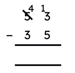 Review using column subtraction with regrouping from hundreds to tens ...